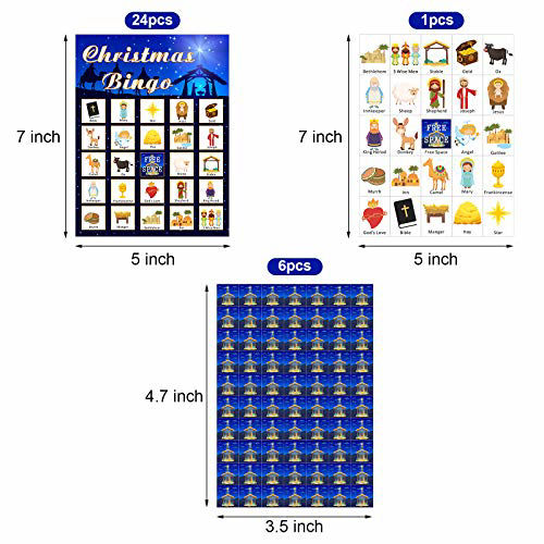 GetUSCart- Religious Christmas Bingo Game for Christmas Nativity Bingo ...