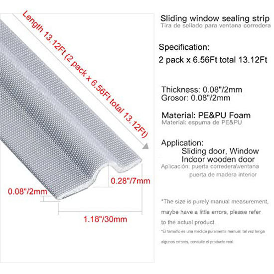 GetUSCart- 2 Packs Draft Stopper Sweep, MOPMS Door Weatherproofing ...