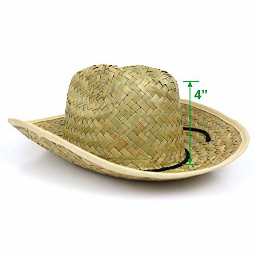 GetUSCart- GiftExpress 2-Pack Cowboy Straw Hats for Barndance Cowboy ...