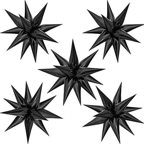 GetUSCart- 60 Pcs Black Mylar Starburst Balloons, Explosion Star Foil ...