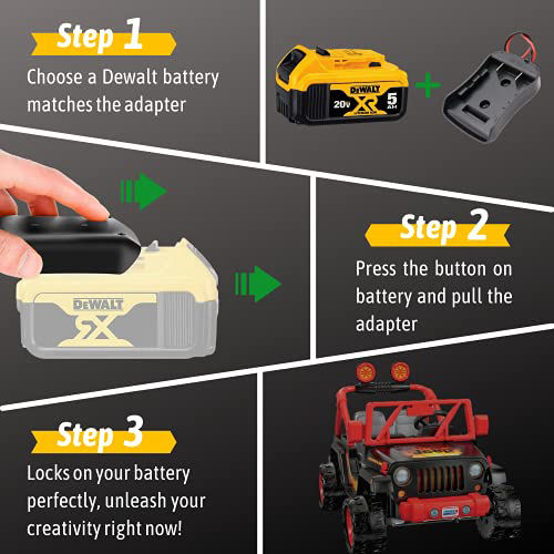 GetUSCart- Power Wheels Adapter for 20V Dewalt Battery Power Wheels ...