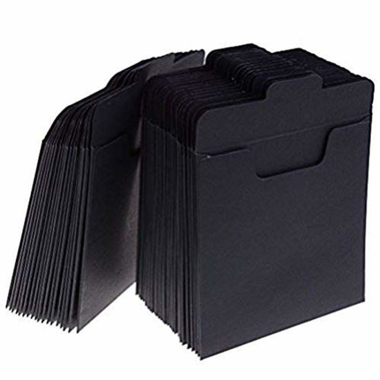 GetUSCart- 37YIMU 50 Pack CD Sleeves Kraft Paper DVD Envelopes, Black ...