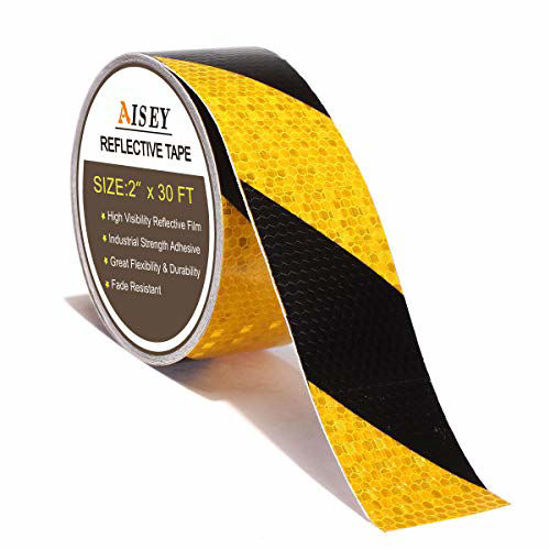 GetUSCart- 2" X 30 Feet Reflective Safety Hazard Caution Tape Yellow ...