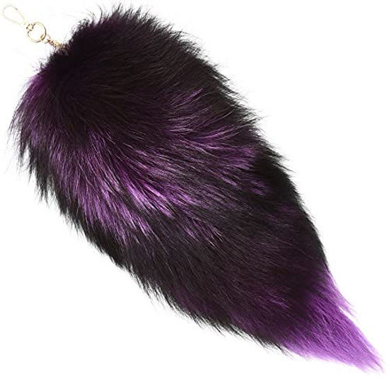 GetUSCart- Forssils Real Fox Tail Fluffy Furry Fox Fur Tail Keychain ...