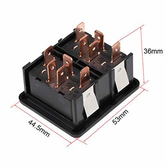 GetUSCart- uxcell 10 Pins Car Window Switch Dual Button Car Control ...