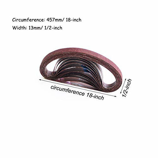 GetUSCart- Aiyard 1/2 x 18 Inch Aluminum Oxide Sanding Belts, 40/60/80 ...