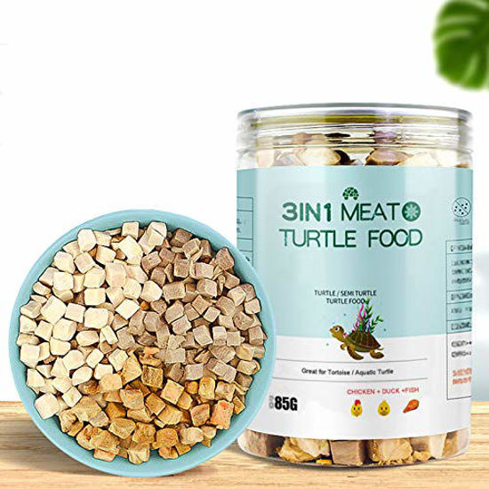 GetUSCart- 3 in 1 Meat Turtle Food - Chicken & Duck & Fish Meat Natural ...