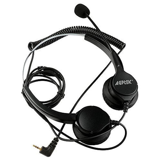 GetUSCart- AGPtEK 2.5mm Dual Ear Call Center Telephone Headphone, 6FT ...