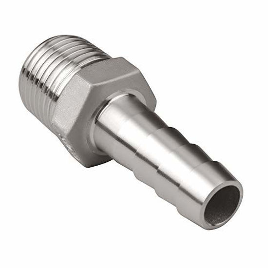 GetUSCart- ZIMFLEX 304 Stainless Steel 3/4" Hose Barb to 1" Male NPT ...