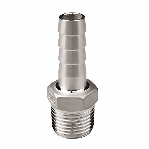 GetUSCart- ZIMFLEX 304 Stainless Steel 3/4" Hose Barb to 1" Male NPT ...