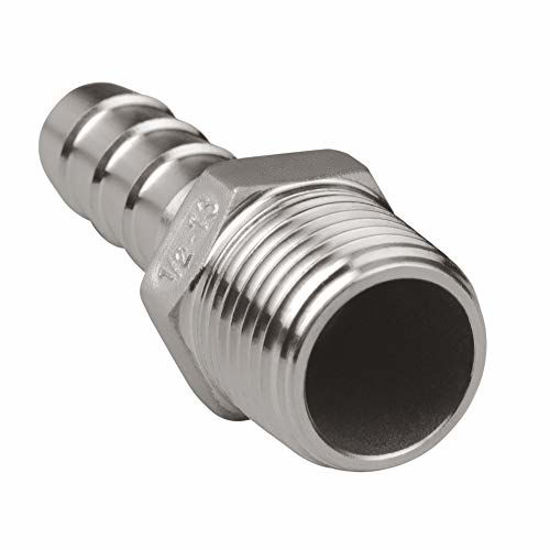 GetUSCart- ZIMFLEX 304 Stainless Steel 3/4" Hose Barb to 1" Male NPT ...