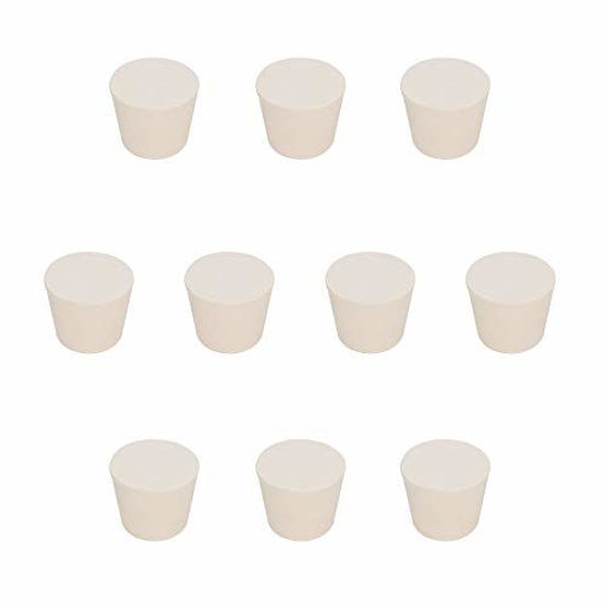 GetUSCart- StonyLab Solid Rubber Stoppers, 10-Pack 7# White Tapered Lab ...