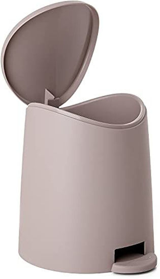 GetUSCart- Superio Small Trash Can with Lid 3 Liter Taupe, Plastic Mini ...