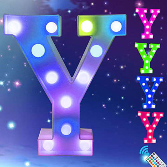 GetUSCart- Light Up Colorful LED Marquee Letter Lights, 18 Colors ...