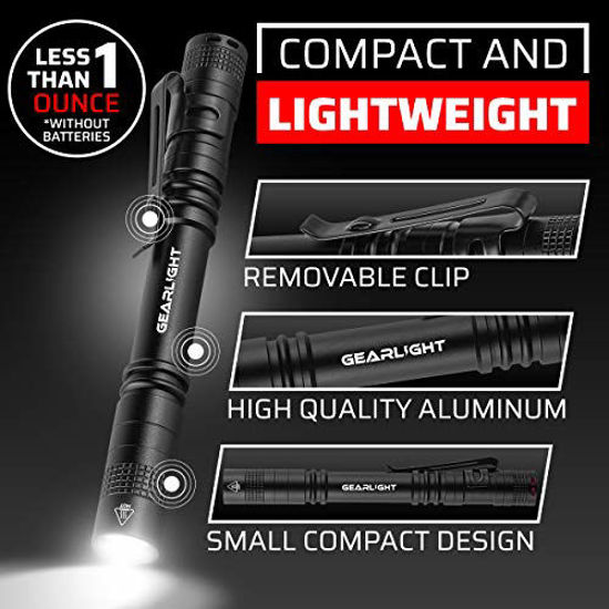 GetUSCart- GearLight S100 LED Pocket Pen Light- 2 Small, Compact ...
