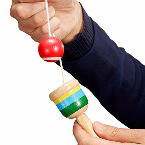 GetUSCart- TOODOO 2 Pieces Jacks Game with Ball Paddle Ball with String ...