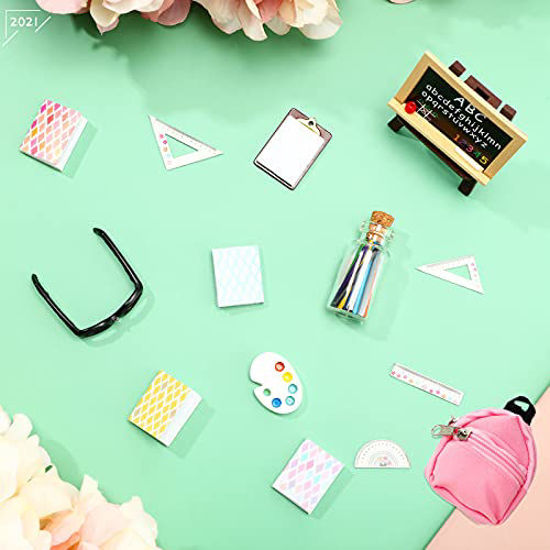 GetUSCart- 8 Pieces Doll School Supplies Mini School Supplies Includes ...