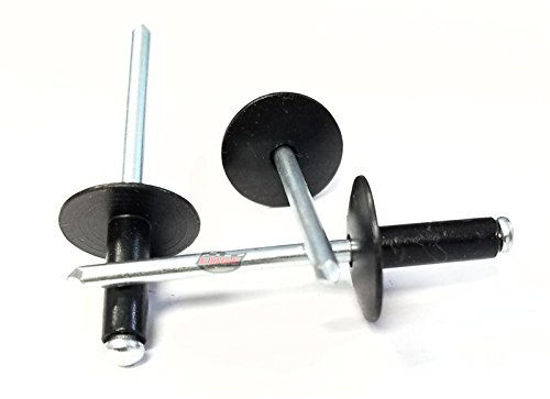 GetUSCart- Floresent Red 3/16" Rivet Large Flange Aluminum Head Steel ...