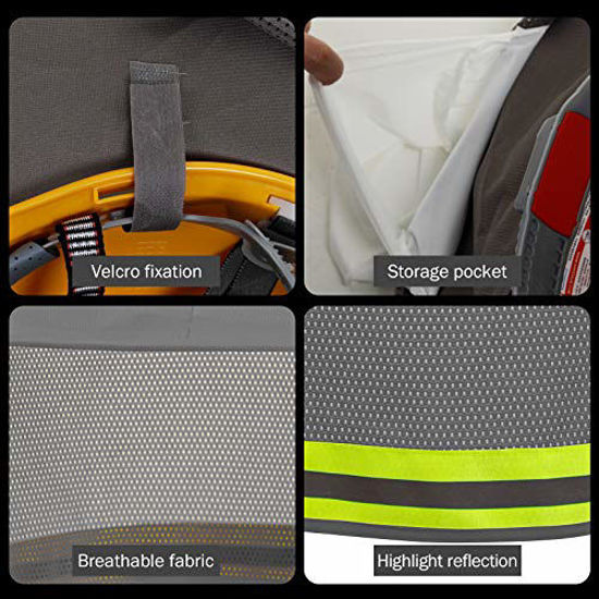 GetUSCart- LIZMOF Hard Hat Sun Shade, High Visibility Sun Visor Neck ...