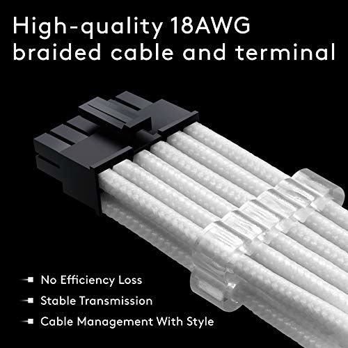 GetUSCart- EZDIY-FAB RTX 3000 Series 12 Pin to Dual 8 Pin PCIe Sleeved ...