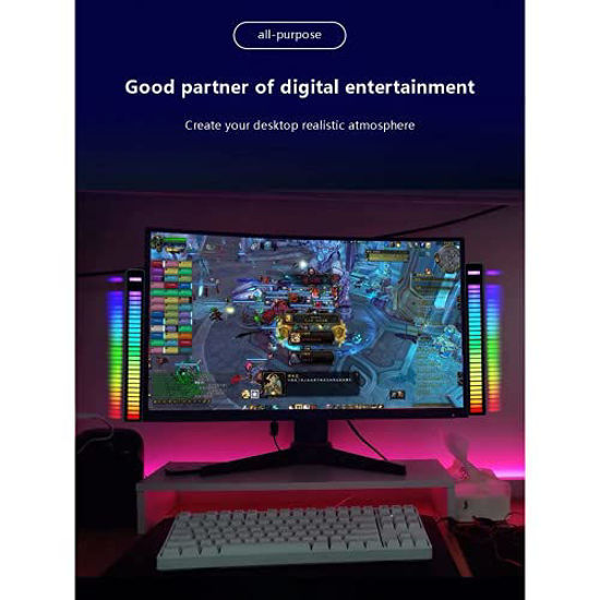 GetUSCart- Voice Control Wireless Stereo Music Spectrum LED Light Audio ...