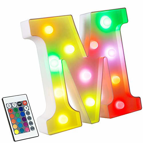 GetUSCart- Colorful LED Marquee Letter Lights with Remote - Light Up ...