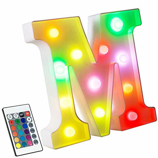 GetUSCart- Colorful LED Marquee Letter Lights with Remote - Light Up ...