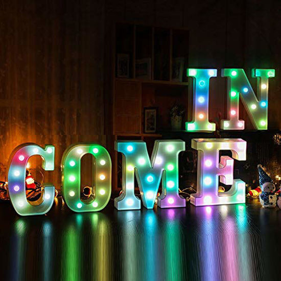 GetUSCart- Colorful LED Marquee Letter Lights with Remote - Light Up ...