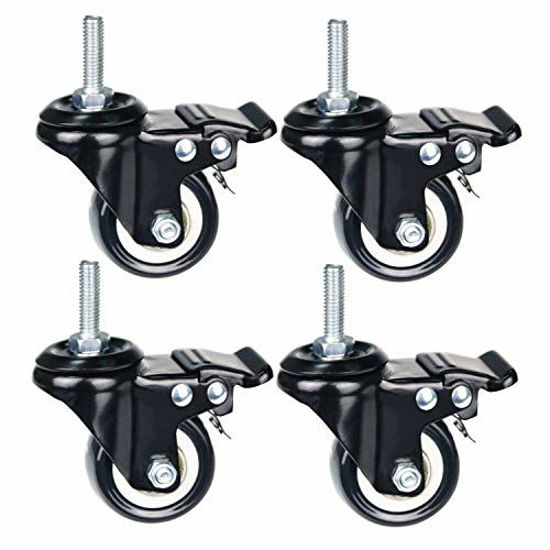 GetUSCart- YEEMIGO 2 Inch Caster Wheels Metric Size M8×25mm Threaded ...