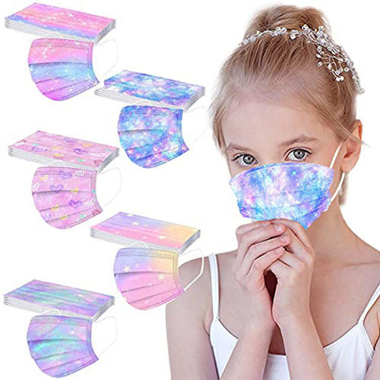 GetUSCart- 50PCS Kids Disposable Face_Mask Children 3Ply Earloop ...