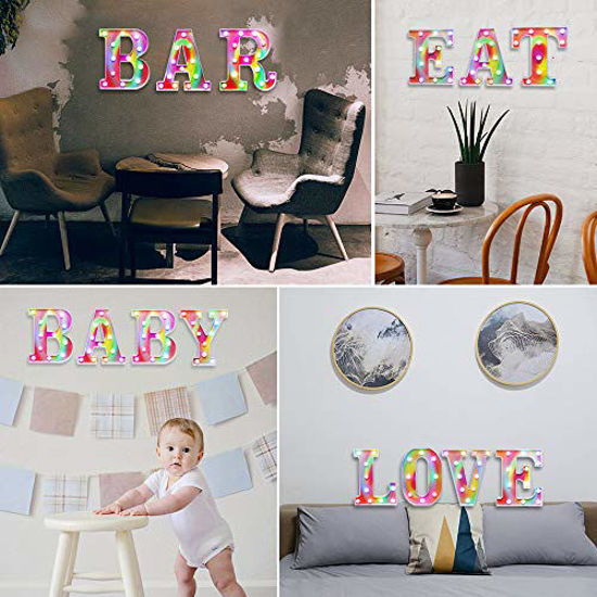 GetUSCart- Rainbow Multiple Light up Letters with Remote, 16 Colors ...