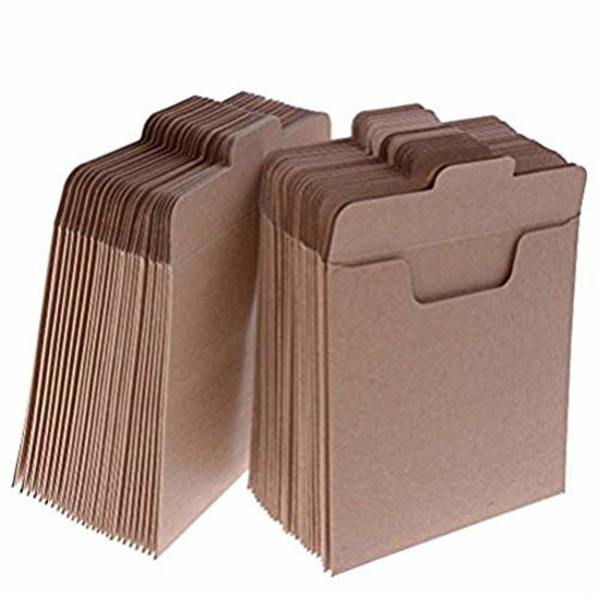 GetUSCart- 37YIMU 50 Pack CD Sleeves Kraft Paper DVD Envelopes, Khaki ...