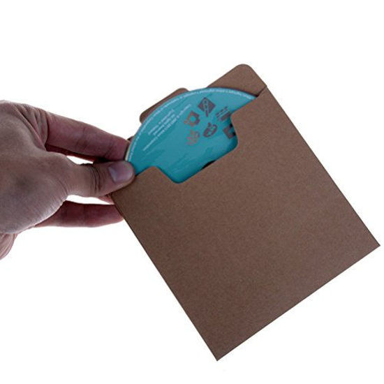 GetUSCart- 37YIMU 50 Pack CD Sleeves Kraft Paper DVD Envelopes, Khaki ...
