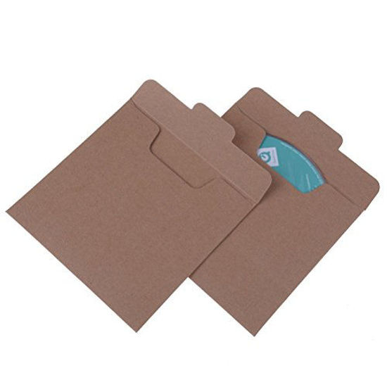 GetUSCart- 37YIMU 50 Pack CD Sleeves Kraft Paper DVD Envelopes, Khaki ...