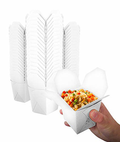 GetUSCart- Takeout Food Containers 8 Oz White Microwaveable Mini ...