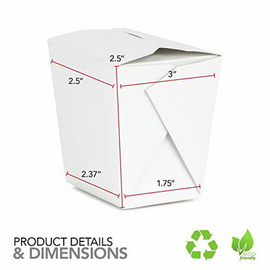 GetUSCart- Takeout Food Containers 8 Oz White Microwaveable Mini ...