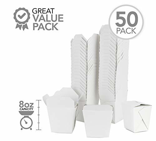 GetUSCart- Takeout Food Containers 8 Oz White Microwaveable Mini ...