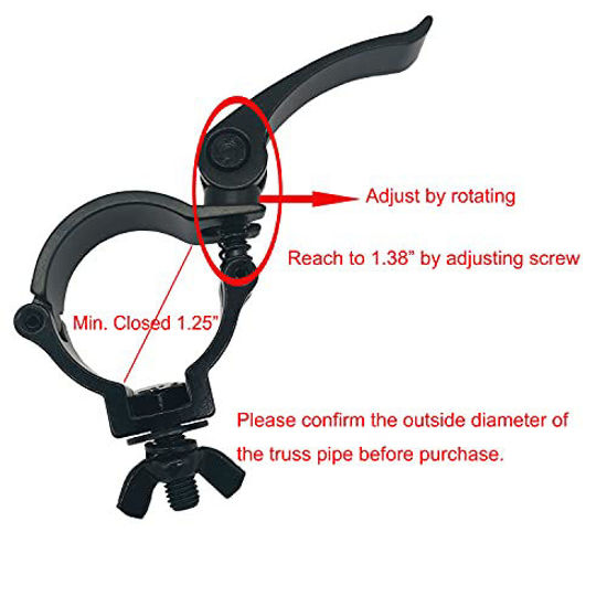 GetUSCart- Stage Light Clamp Truss O Clamps Load 165lbs Heavy Duty DJ ...