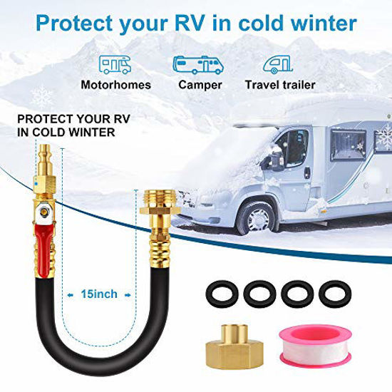 GetUSCart- RV Winterizing Kit&Sprinkler Blowout Adapter, 15" Air ...