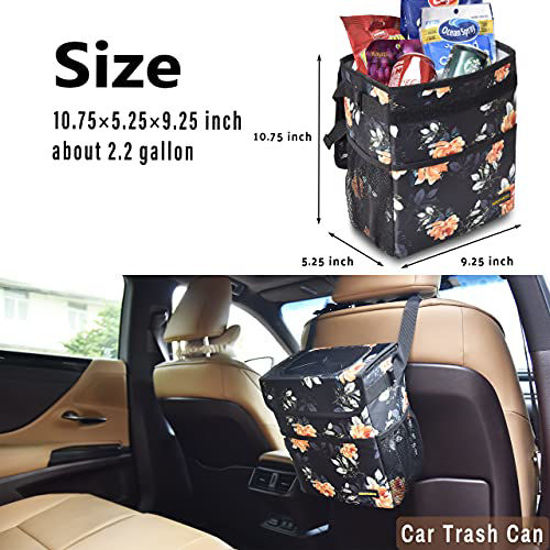 GetUSCart- Cute Car Trash Can with Lid - Leak Proof Car Trash Bag ...