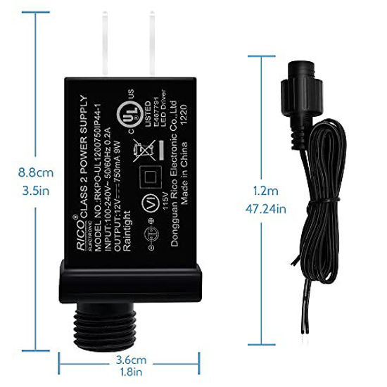 GetUSCart- 12V 0.75A Class 2 Power Supply, 9W IP44 Waterproof LED Low ...