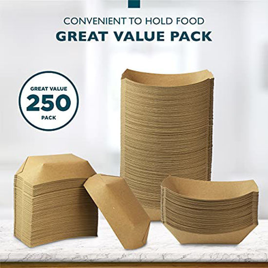 GetUSCart- [250 Pack] 0.50 lb Heavy Duty Disposable Kraft Brown Paper ...