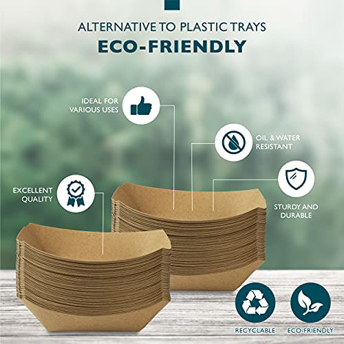 GetUSCart- [250 Pack] 0.50 lb Heavy Duty Disposable Kraft Brown Paper ...