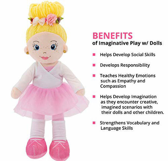 GetUSCart- Playtime by Eimmie Soft Doll - Ballerina Rag Doll- 14 Inch ...
