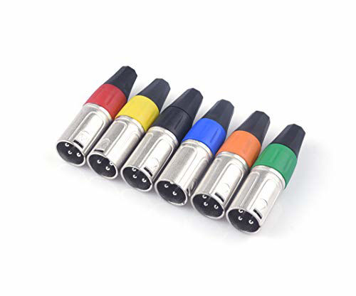 GetUSCart- XLR Connectors, Devinal Colored 3 PIN XLR Ends, Male/Female ...