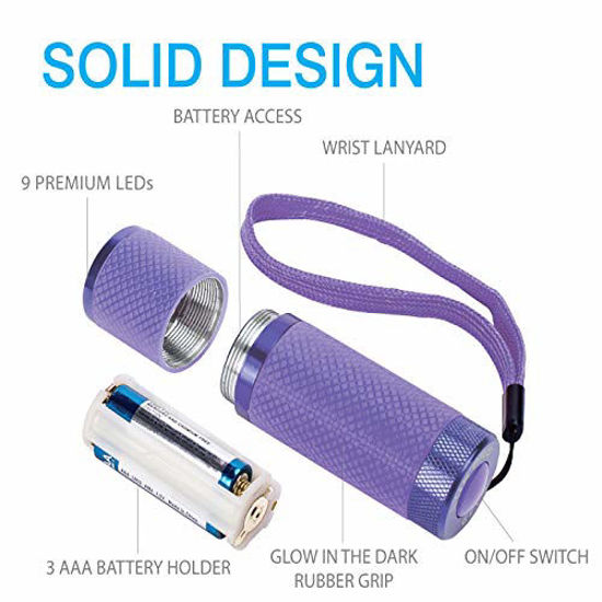 GetUSCart- LUX-PRO LP395 Gels Glow in Dark 9 LED Flashlight (Pink ...