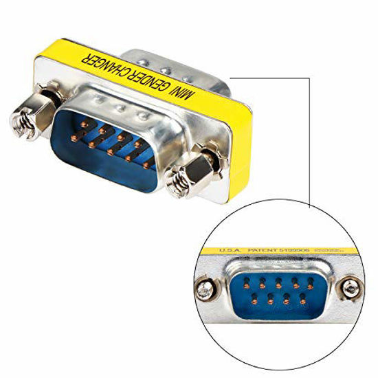 GetUSCart- abcGoodefg 9 Pin RS-232 DB9 Male to Male Female to Female Serial Cable Gender Changer ...