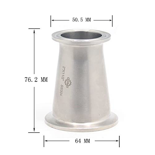 GetUSCart- QiiMii Sanitary Tri clamp Concentric Reducer Tri Clamp ...