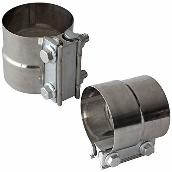 GetUSCart- 3" Inch Exhaust Clamps Stainless Steel Muffler Band Clamp ...