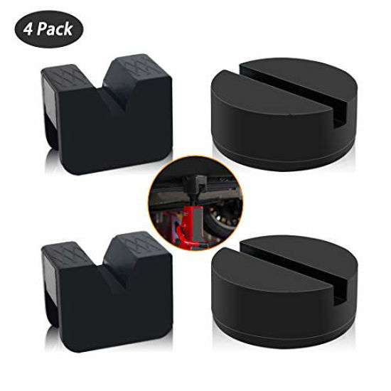 GetUSCart- HXXF 2 Types Jack Stand Pads Adapter 4 Ton Universal Rubber ...